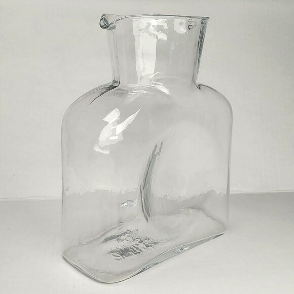 Blenko | Art | Blenko Vtg 384 Water Bottle Clear Glass Double Spout ...